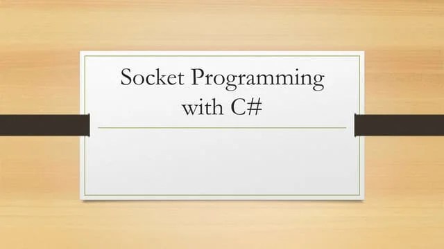 Socket Programming In C Pptx
