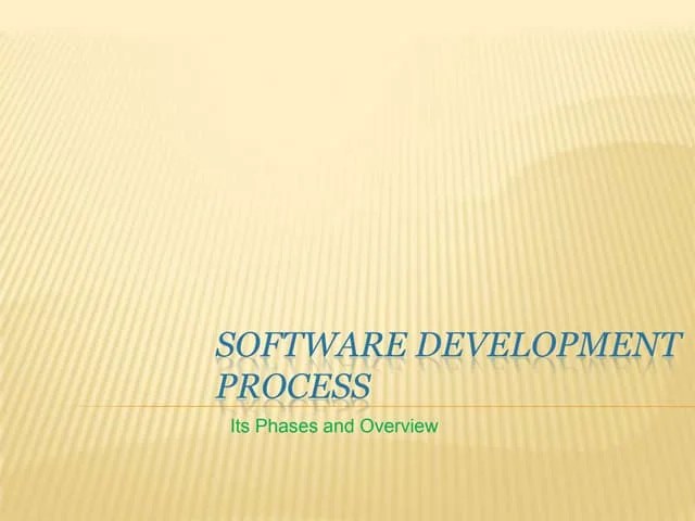 Software Development Process Pptx