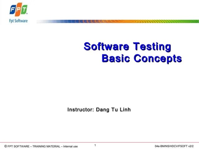 Software Testing Basic Concepts Ppt