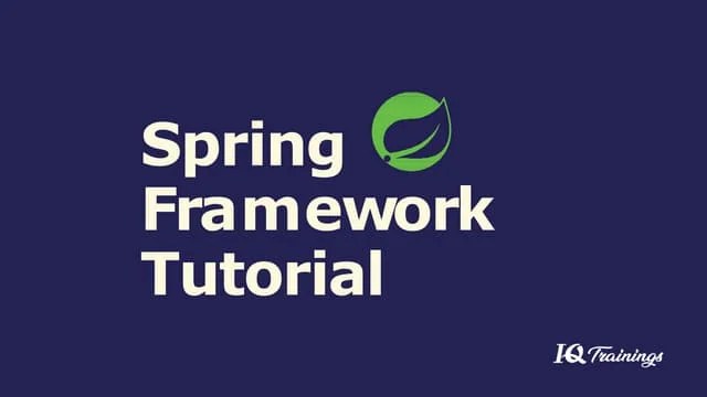 Spring Framework Tutorial Pptx