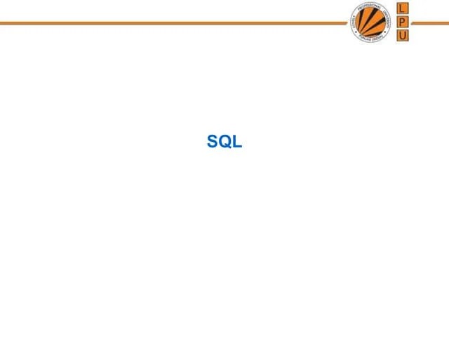 Sql Pptx Structure Query Language In Database Management System Ppt