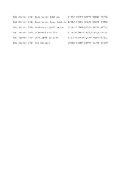 Sql 2014 Serial Txt