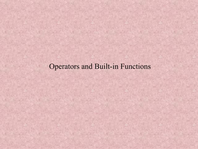 Sql Operators Functions 3 Ppt
