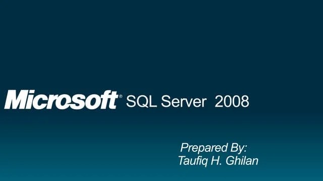 Sql Server2008 Pptx