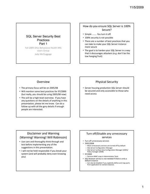Sql Server Security Best Practices Pdf