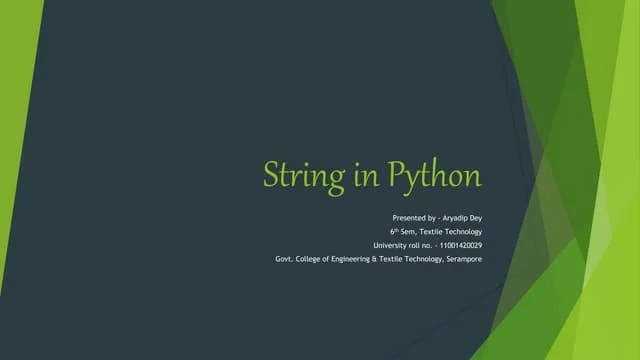Python Strings Built In String Methods Pptx
