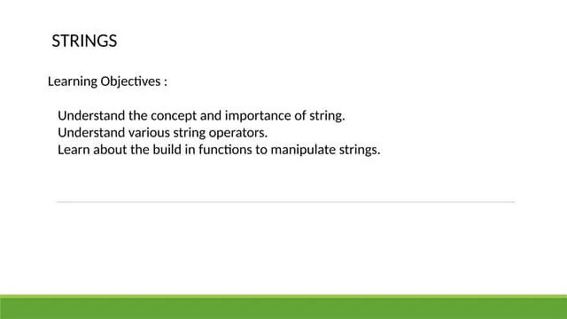 Strings In Python Pptx Compurt Science Engg Pptx