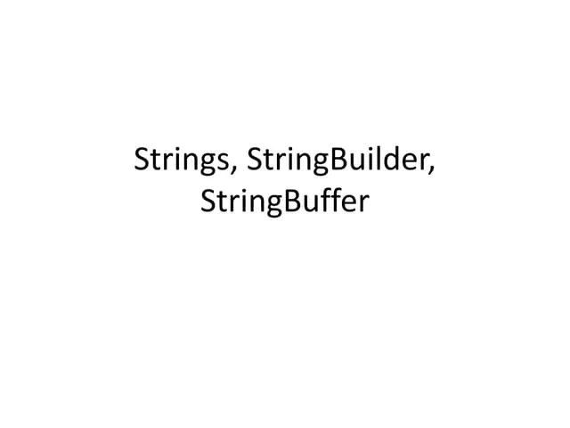 More About Java Strings Immutability And String Pool Pptx
