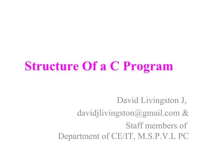 C Language Ppt Ppt