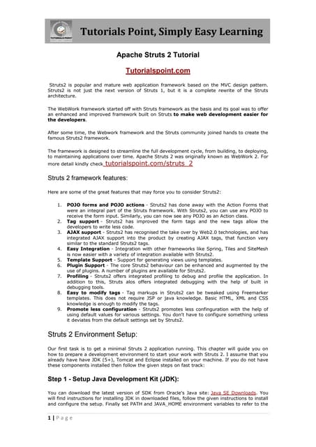 Struts2 Tutorial Pdf