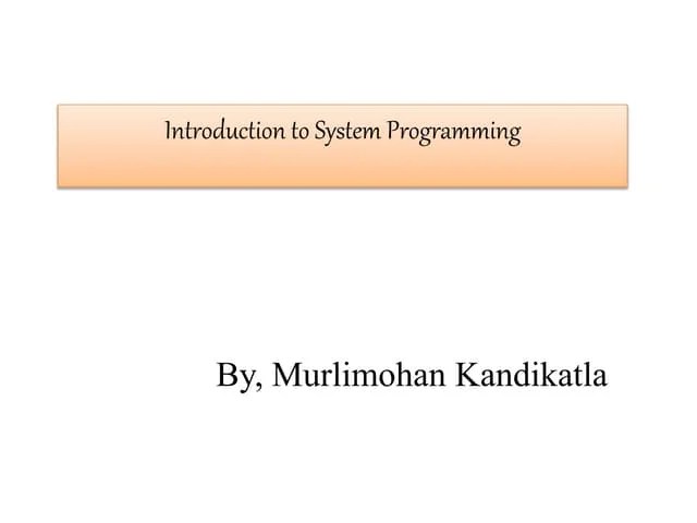 System Programming Pptx