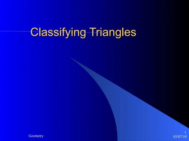 Triangle Classification Ppt