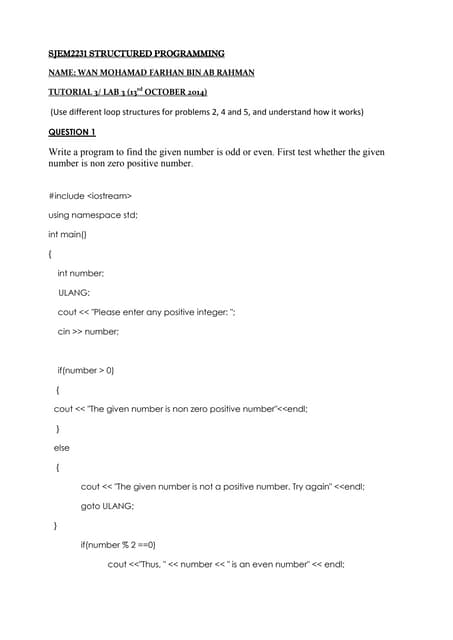 C Tutorial 3 Pdf