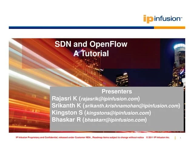 Tutorial On Sdn And Openflow Pdf