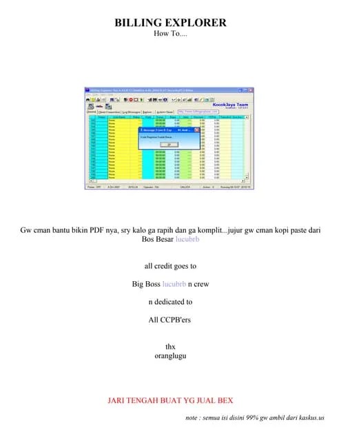 Tutorialbillingexplorer Pdf