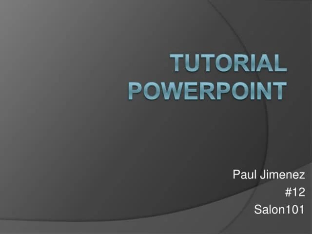 Tutorial Power Point Pdf