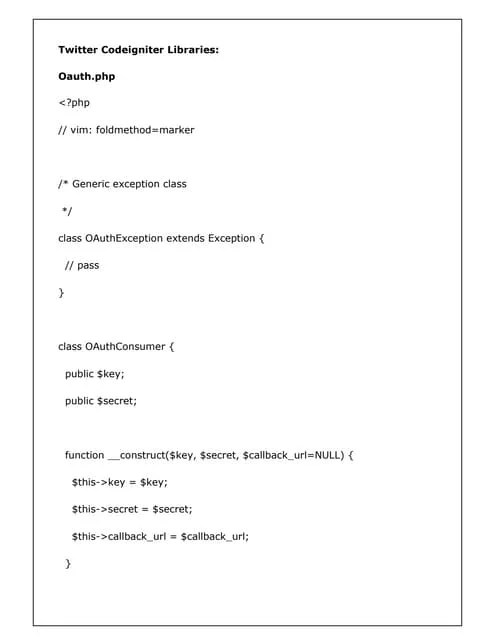 Twitter Codeigniter Library Pdf