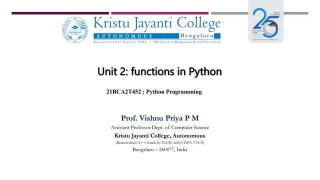 Class 11 12 Ict Ppt Functions In Python Pptx