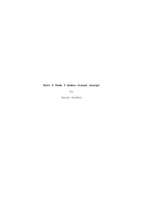 Audio Visual Script Pptx