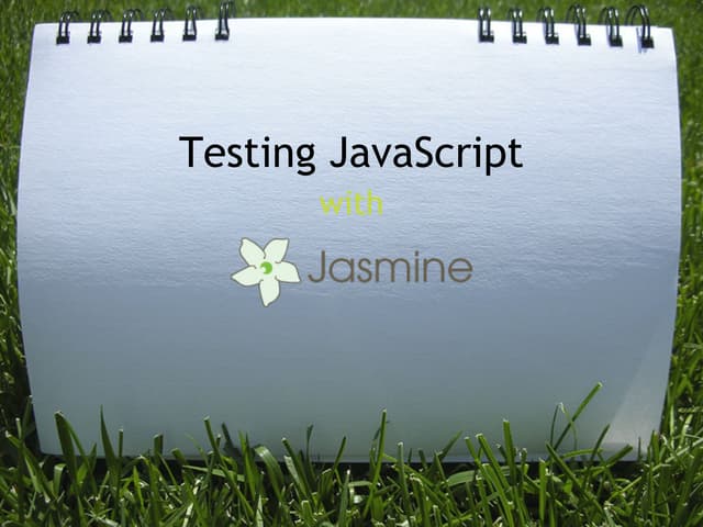 Jasmine Framework Pptx