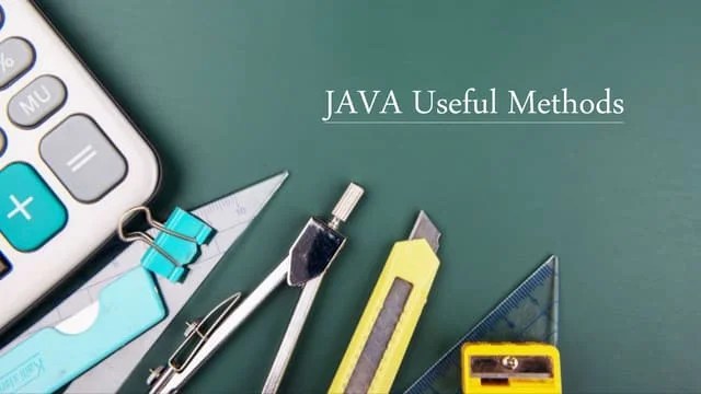 Some Important Methods In Java Pptx
