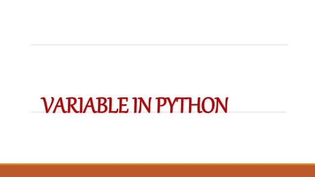 Variable In Python Pptx