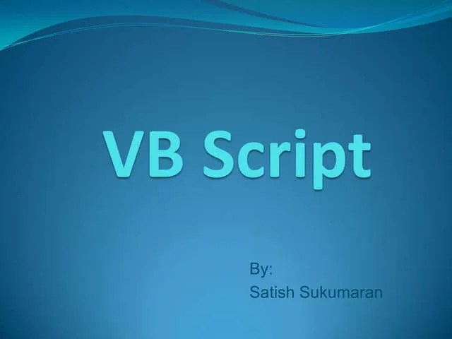 Vb Script Tutorial Docx