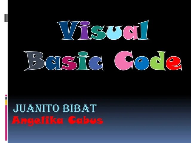 Visual Basic Coding Pptx