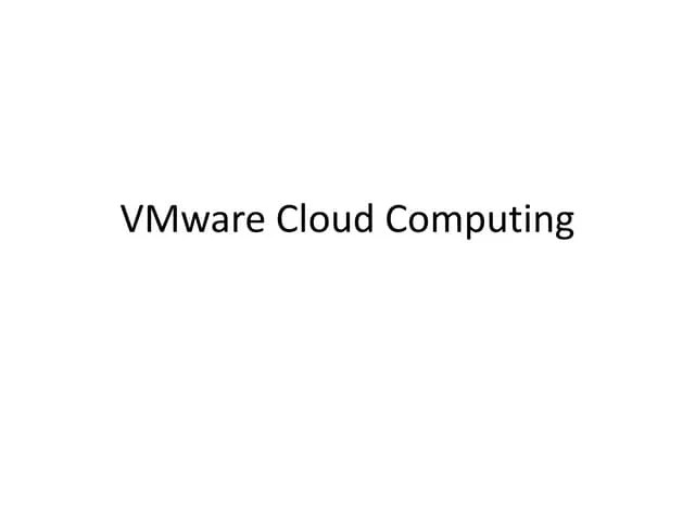 Vmware Cloud Pptx