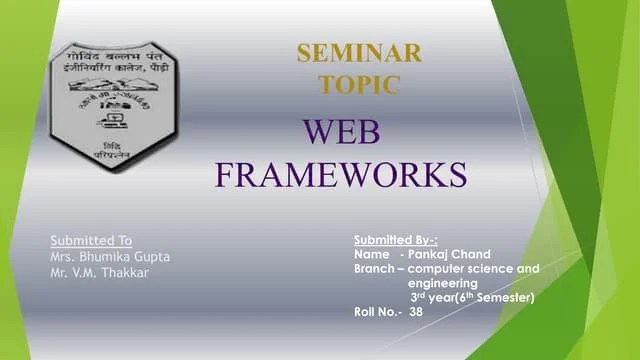 Web Application Framework Pptx