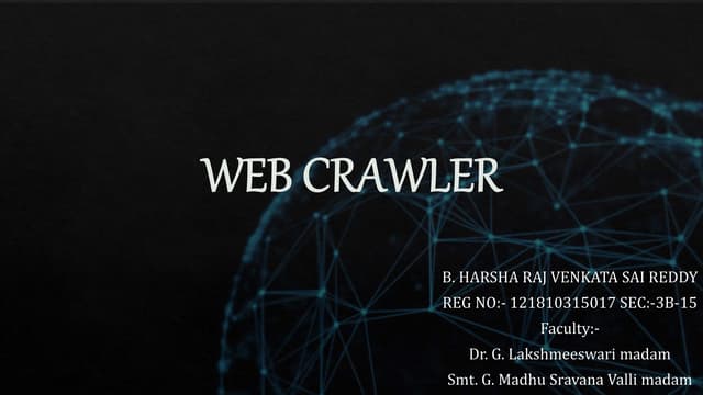 Web Crawler Pptx