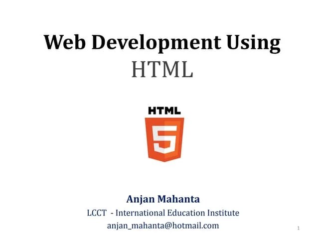 Web Development Using Html 5 Pdf