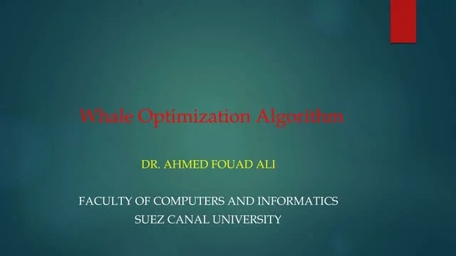 Whaleoptimizatioalgorithm 161008153549 Pptx