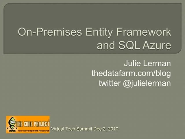 Agileentity Framework 4 Ppt