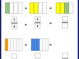Adding Fractions Using Models Math Worksheets Splashlearn