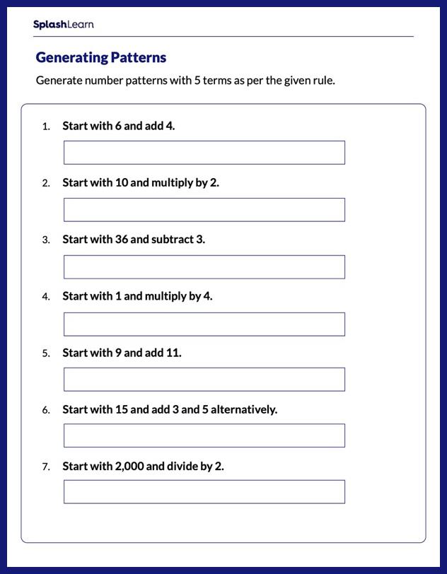Patterns And Equations Grade 5 Worksheets - Tessshebaylo