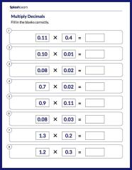 Grade 6 Multiplication Of Decimals Worksheets Free Printable K5 