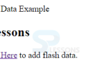 Flashdata In Codeigniter Splessons