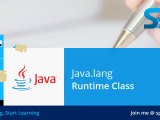 Java Lang Runtime Class Splessons