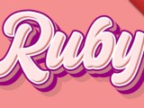 Ruby Milky Retro Text Effect Generator