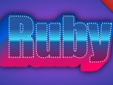 Ruby Retro Vintage 80s Style 3d Text Effect Generator