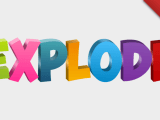 Explode Text Effect Generator