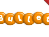 Bullet Style On Orange Candy Text Effect Generator