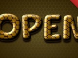 Open Hexagonal Style Text Effect Generator