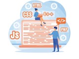 Programmer Or Developer Create Code Programming Vector Image