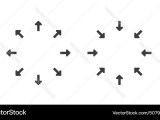 Increase Decrease Radial Arrows Icon Expand Vector Image