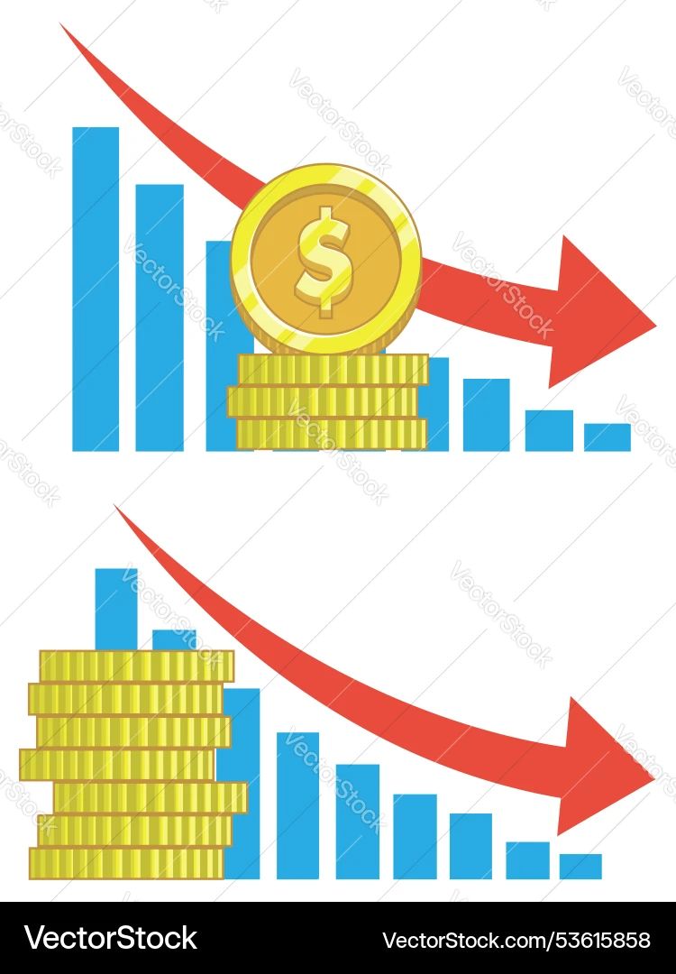 Ripple Coin Decrease Exchange Value Digital Stock Vector Royalty Free - Retina Sunset Wallpapers for Desktop