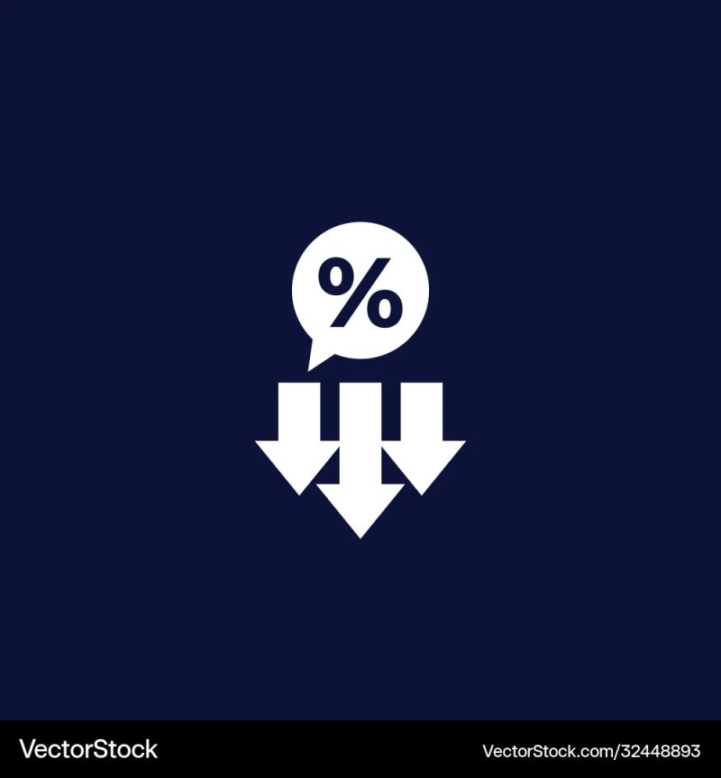 Profit Decrease Falling Rates Icon Royalty Free Vector Image - Beautiful Mountain Design - Ultra HD
