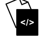 Simple Programming Source Code File Icon Vector Image