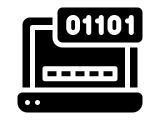 Binary Code Coding Data Laptop Programming Digital Icon